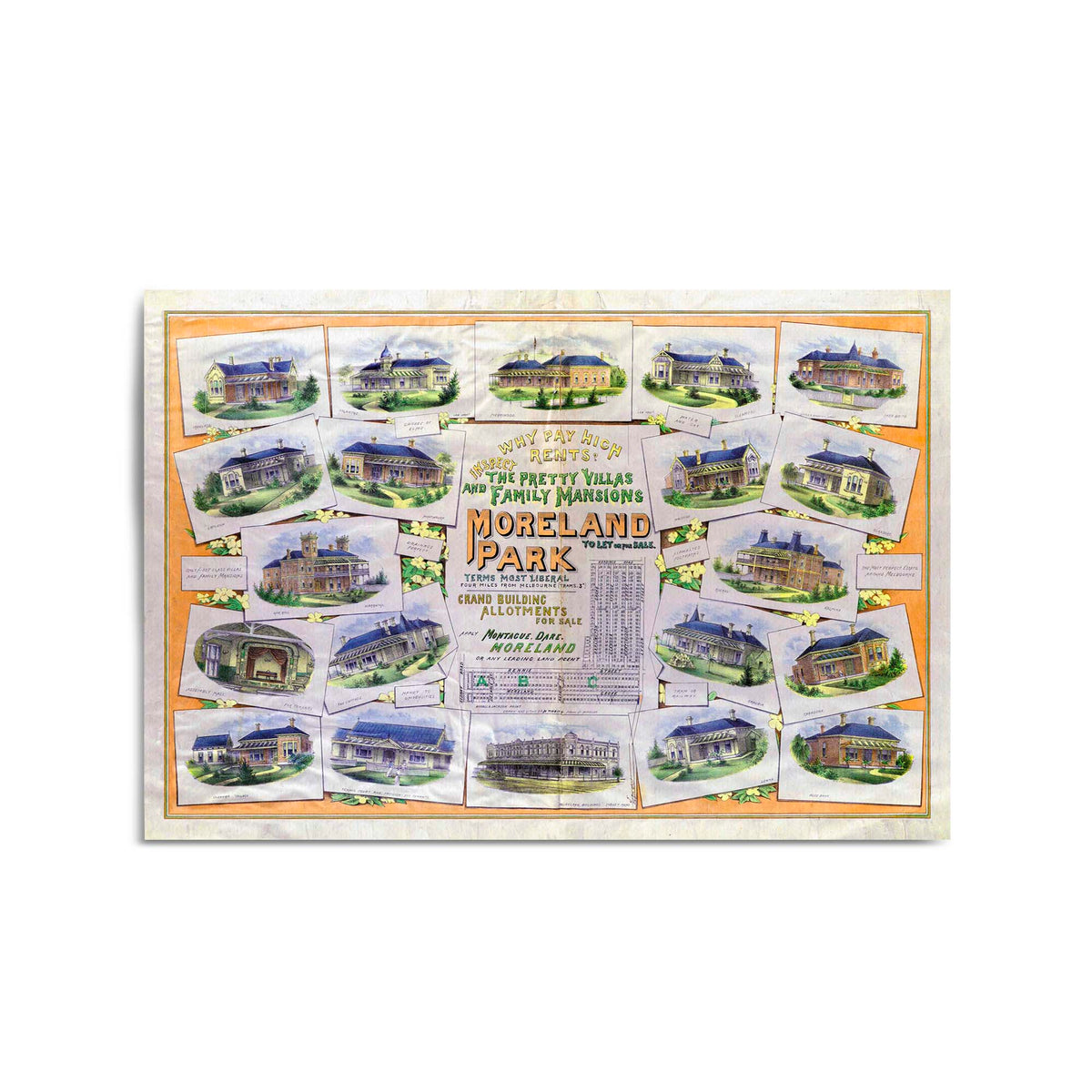 1880's Vintage Map of Coburg, Victoria Australia – Vintage Maps