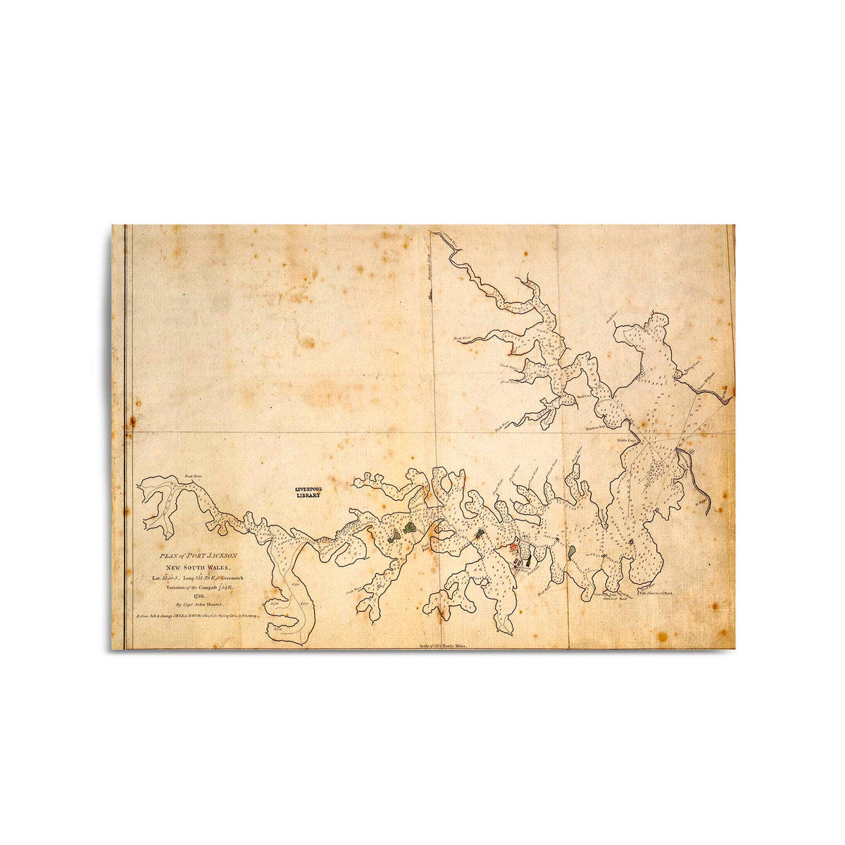 1789 Plan of Port Jackson, New South Wales – Vintage Maps