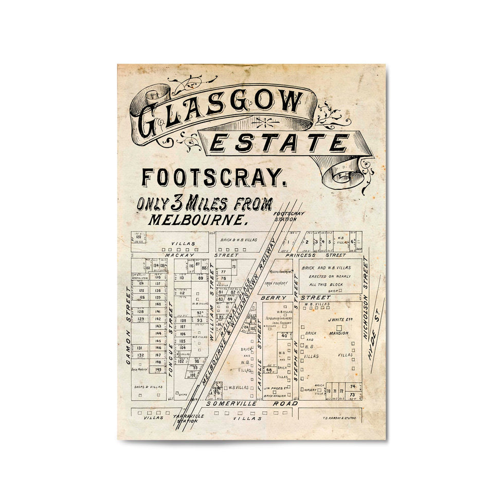 Footscray, Victoria Vintage Maps
