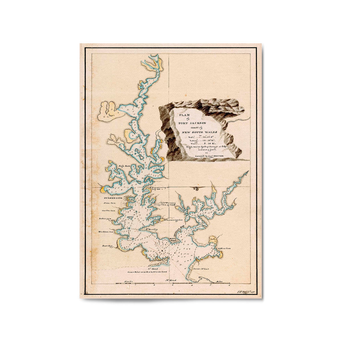 1788 Plan of Port Jackson, New South Wales – Vintage Maps