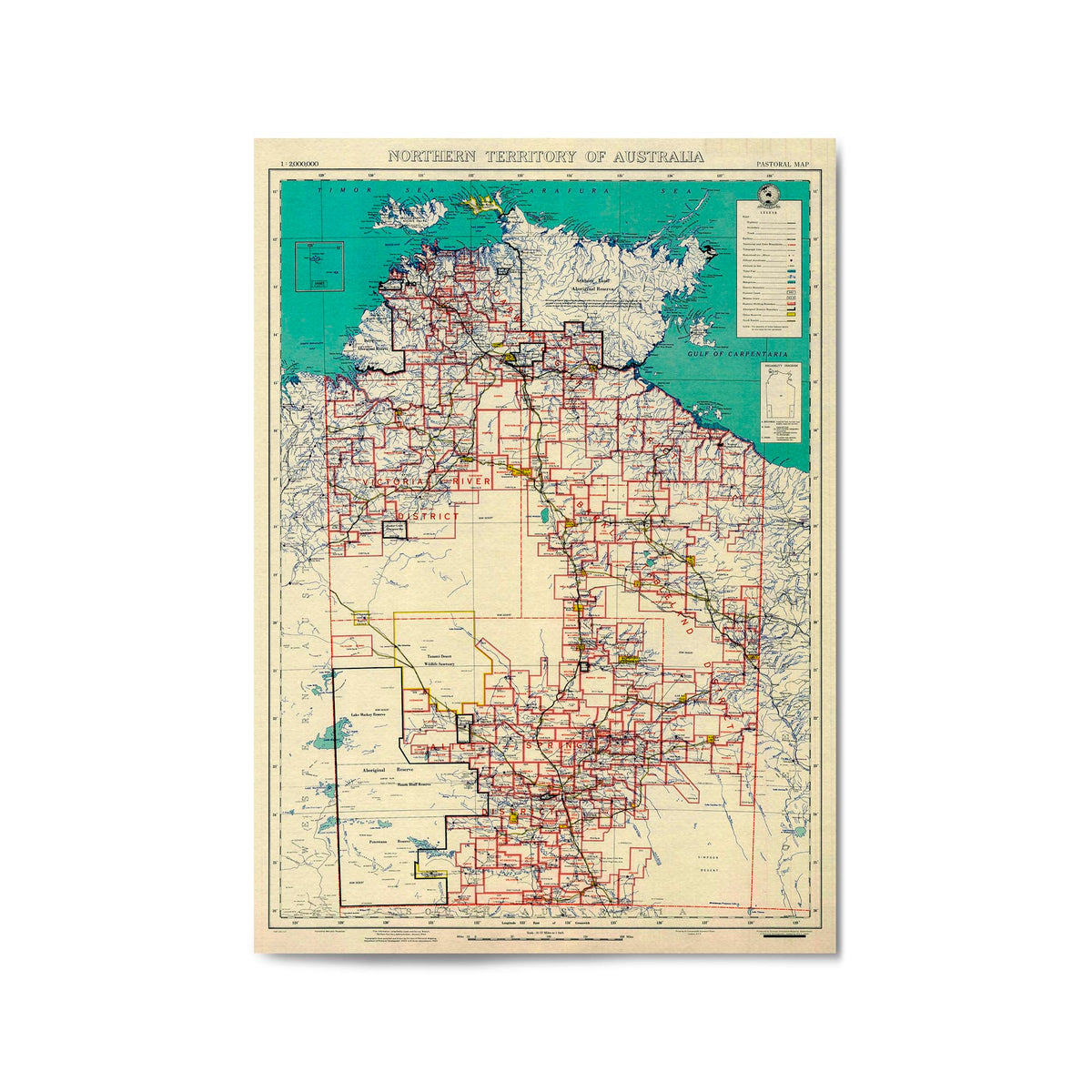 1969 Map of the Northern Territory – Vintage Maps