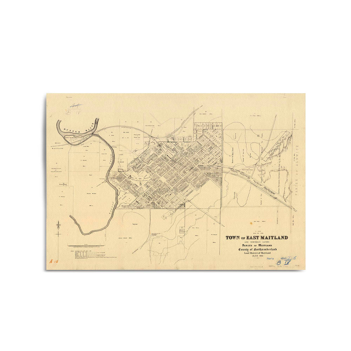 1902 Map of East Maitland, New South Wales – Vintage Maps
