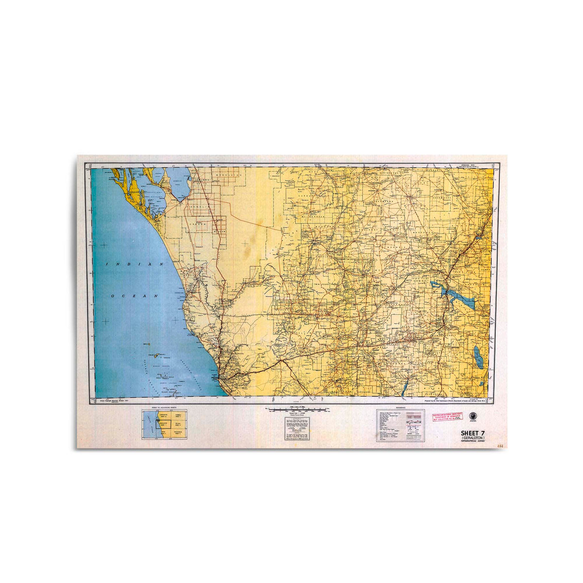 1953 Map of Geraldton & Surrounds, Western Australia – Vintage Maps