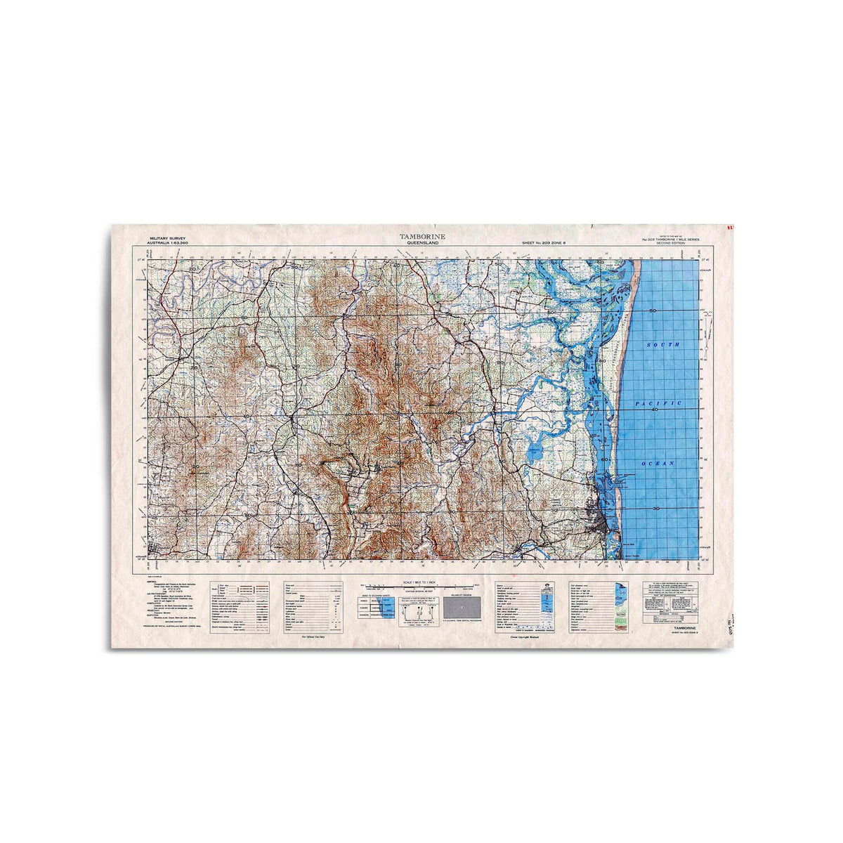 1954 Topographic Map of Southport (Gold Coast), Queensland – Vintage Maps