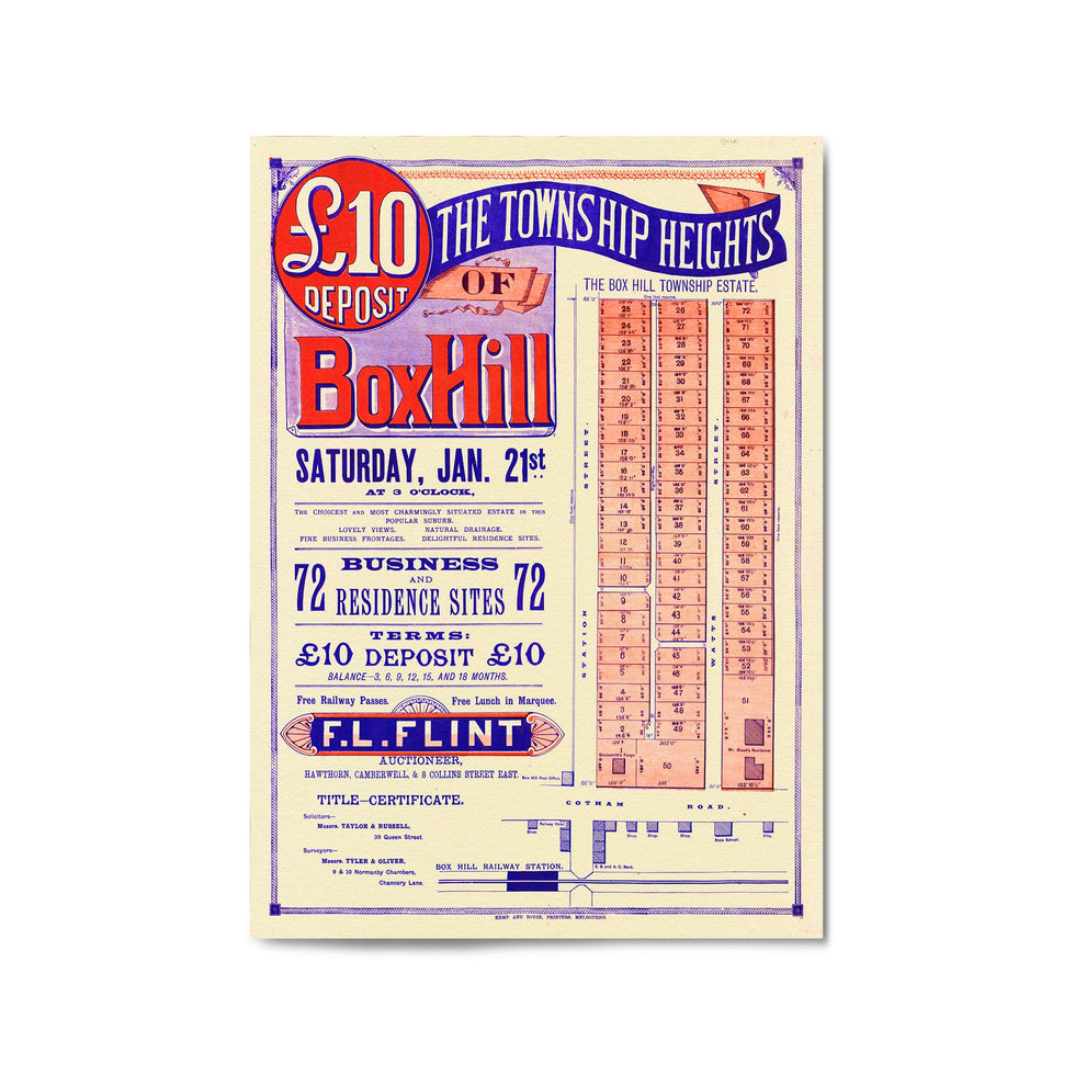 Box Hill, Victoria Vintage Maps