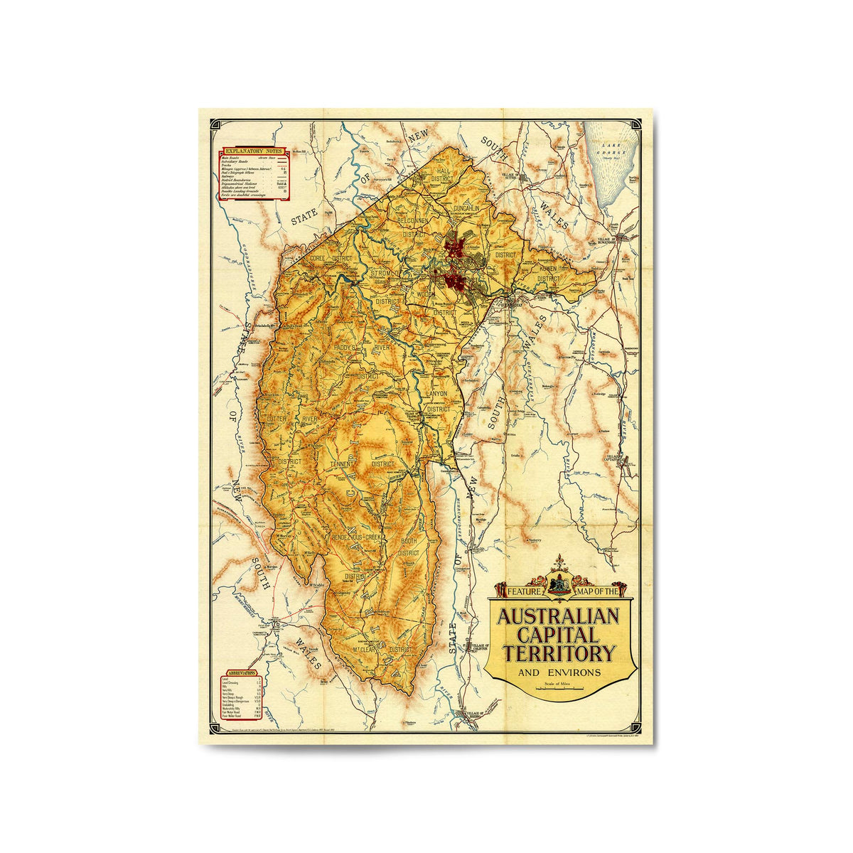 1950 State Map of the Australian Capital Territory – Vintage Maps