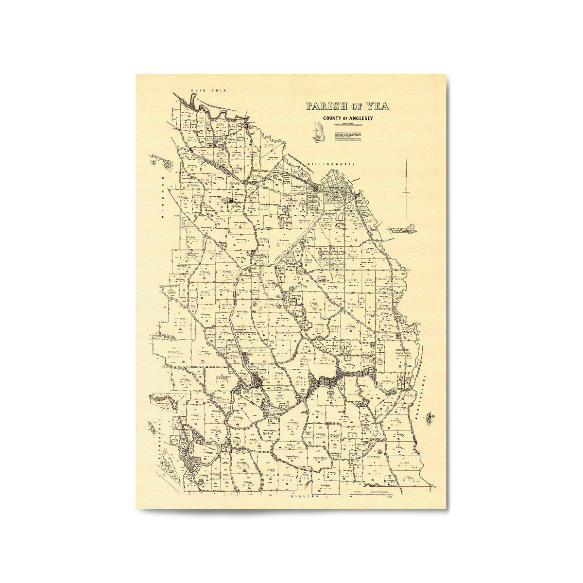 1958 Vintage Map of Yea, Victoria Australia – Vintage Maps