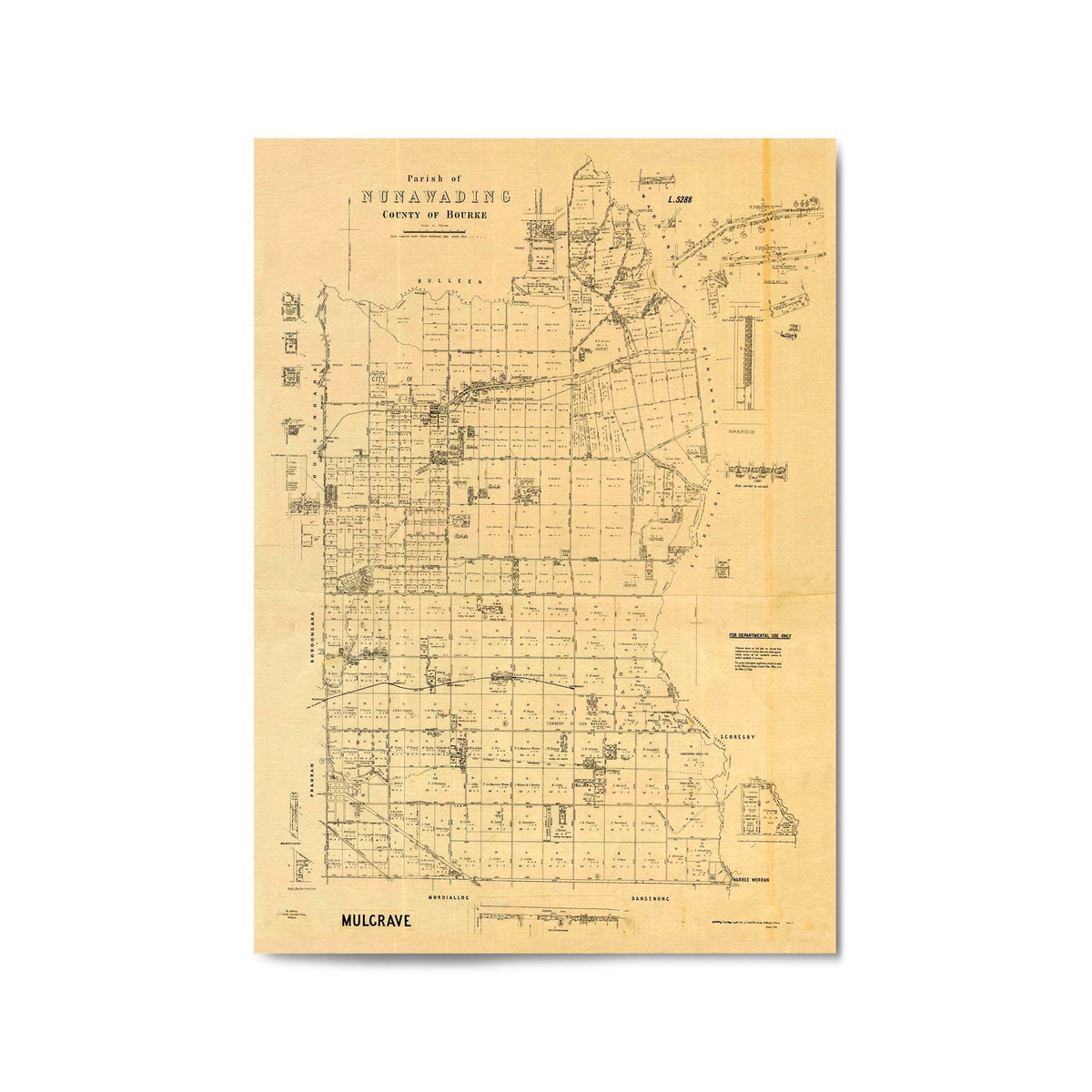1949 Vintage Map of Mulgrave, Victoria Australia – Vintage Maps