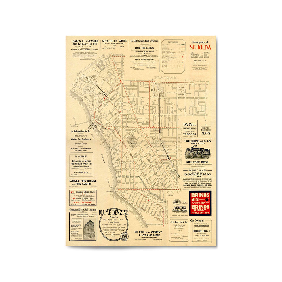 St Kilda, Victoria Vintage Maps
