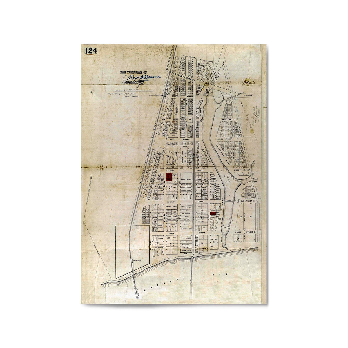 1860's Vintage Map of Port Melbourne, Victoria – Vintage Maps