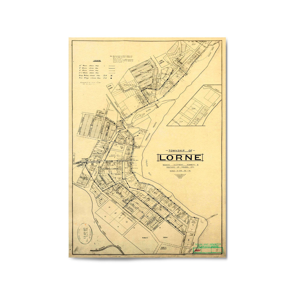 1938 Vintage Map of Lorne, Victoria Australia – Vintage Maps