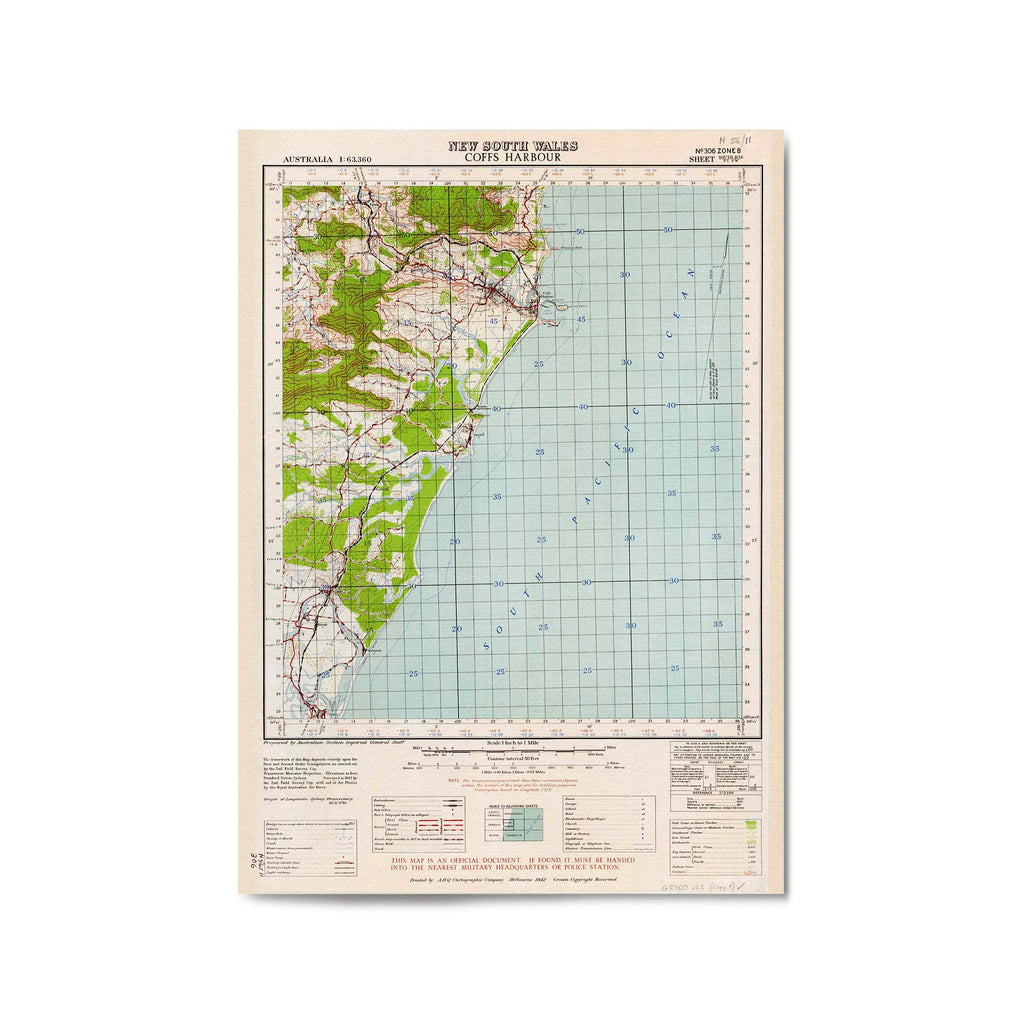 Maps of Coffs Harbour, New South Wales – Vintage Maps