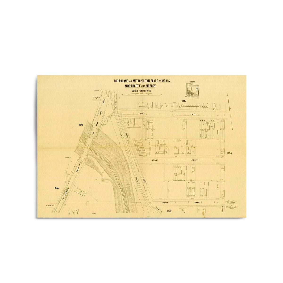 1906 Vintage Map of Northcote, Victoria Australia – Vintage Maps