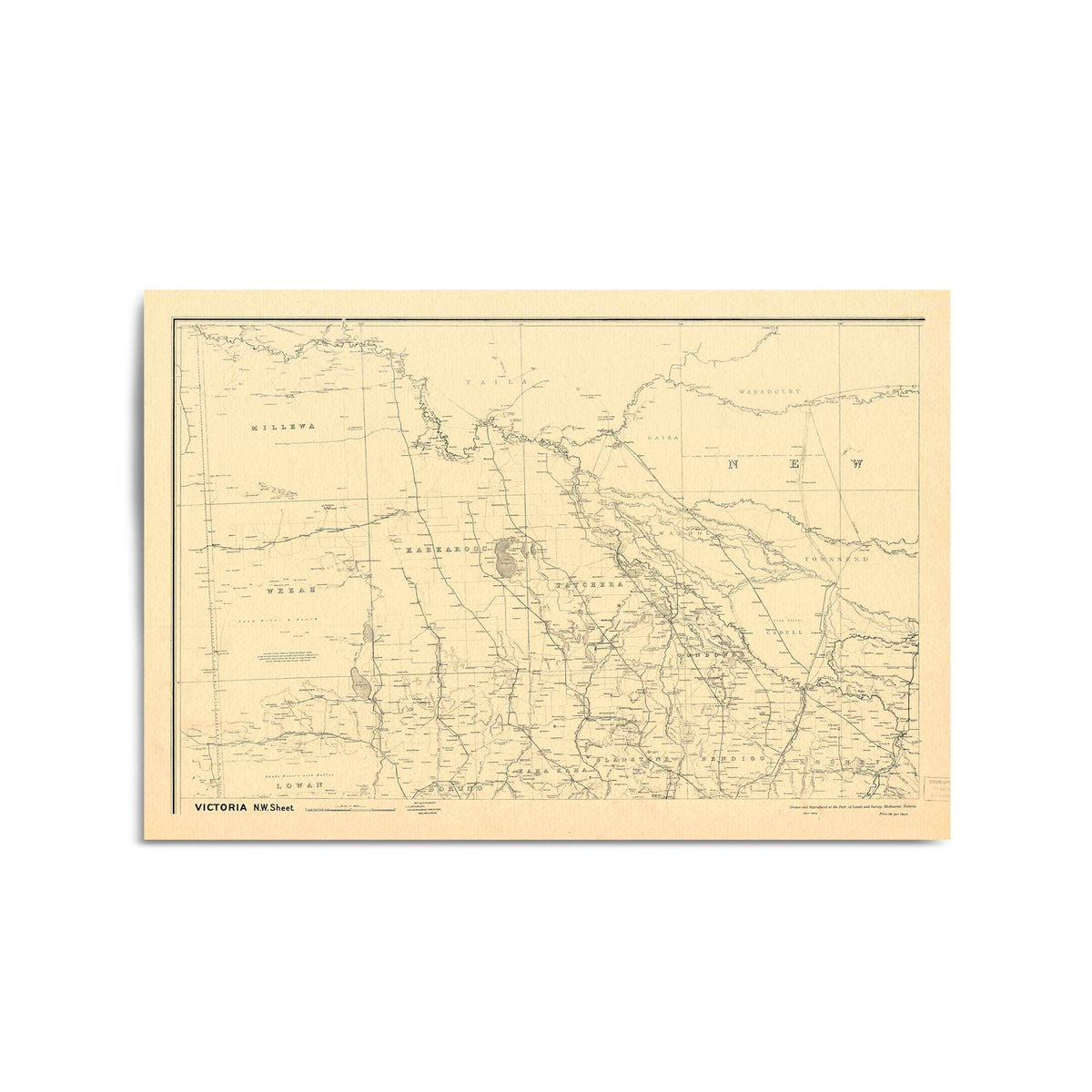 1952 Map of North-West Victoria – Vintage Maps