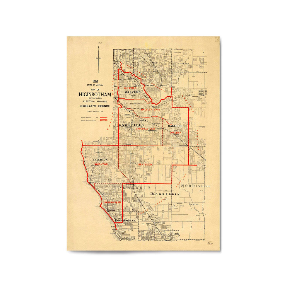 Bentleigh, Victoria Vintage Maps