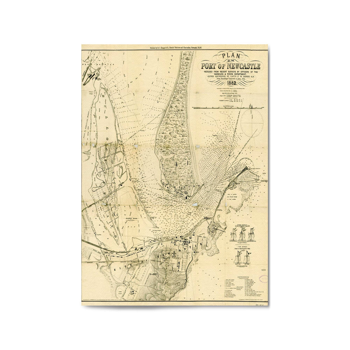 1882 Plan of the Port of Newcastle, New South Wales – Vintage Maps