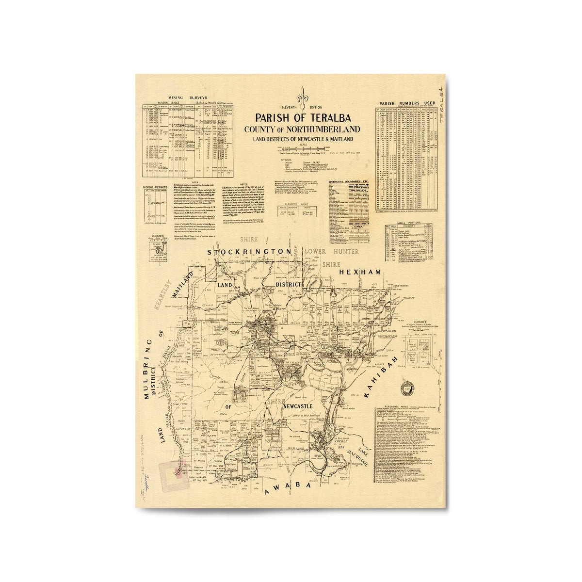 1947 Map of Teralba, New South Wales – Vintage Maps
