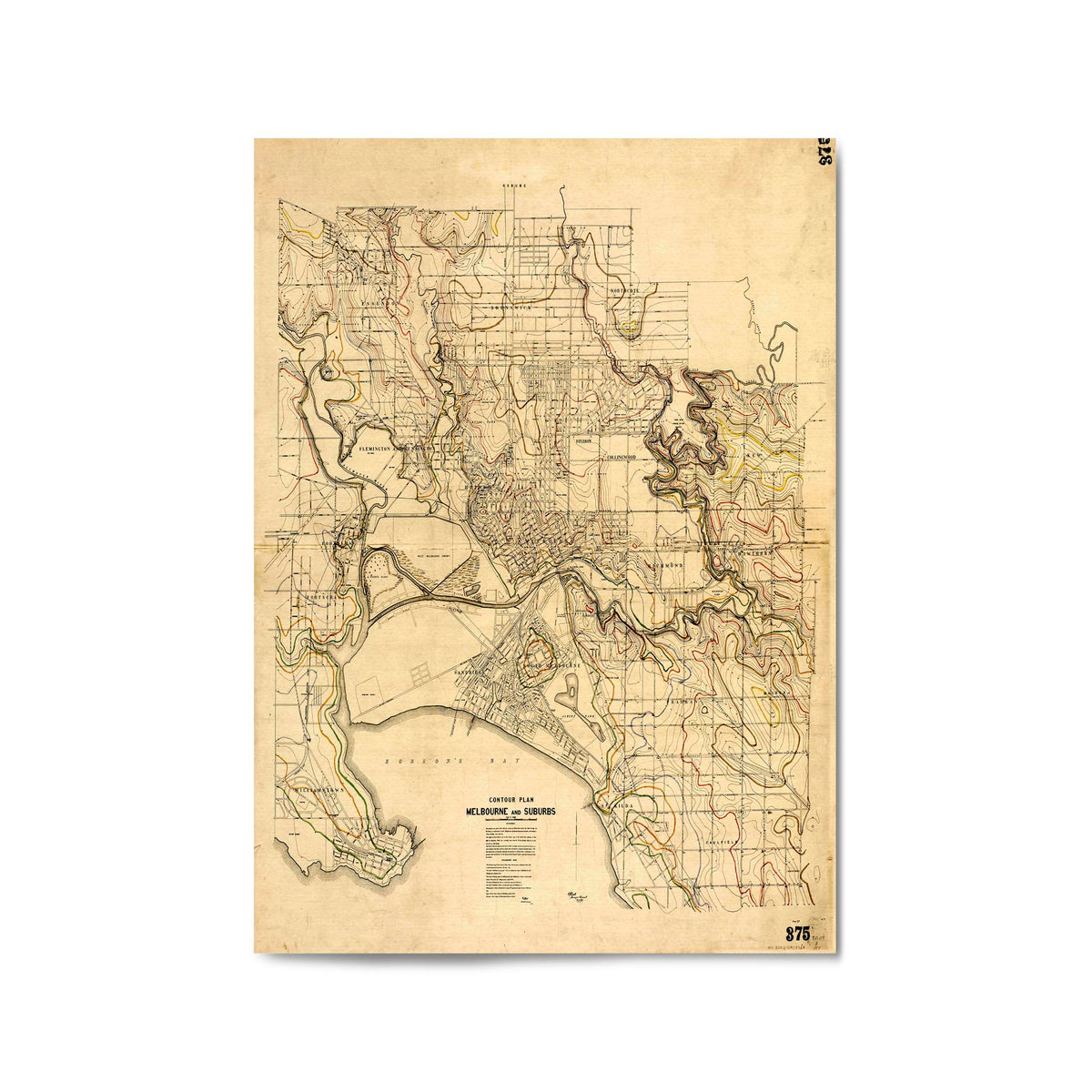 1887 Map of Melbourne and Suburbs – Vintage Maps