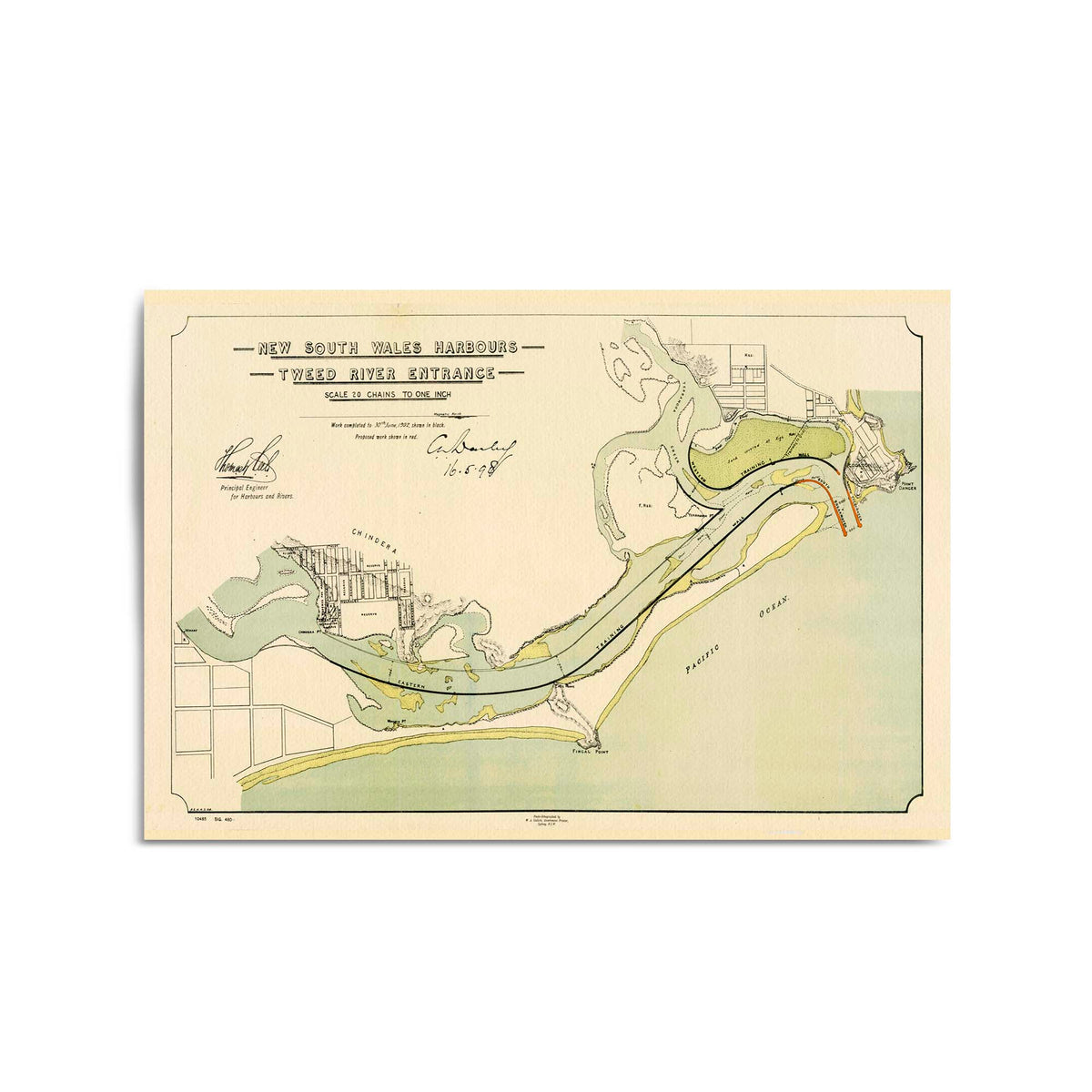 1902 Map of Chinderah and Tweed Heads, New South Wales – Vintage Maps