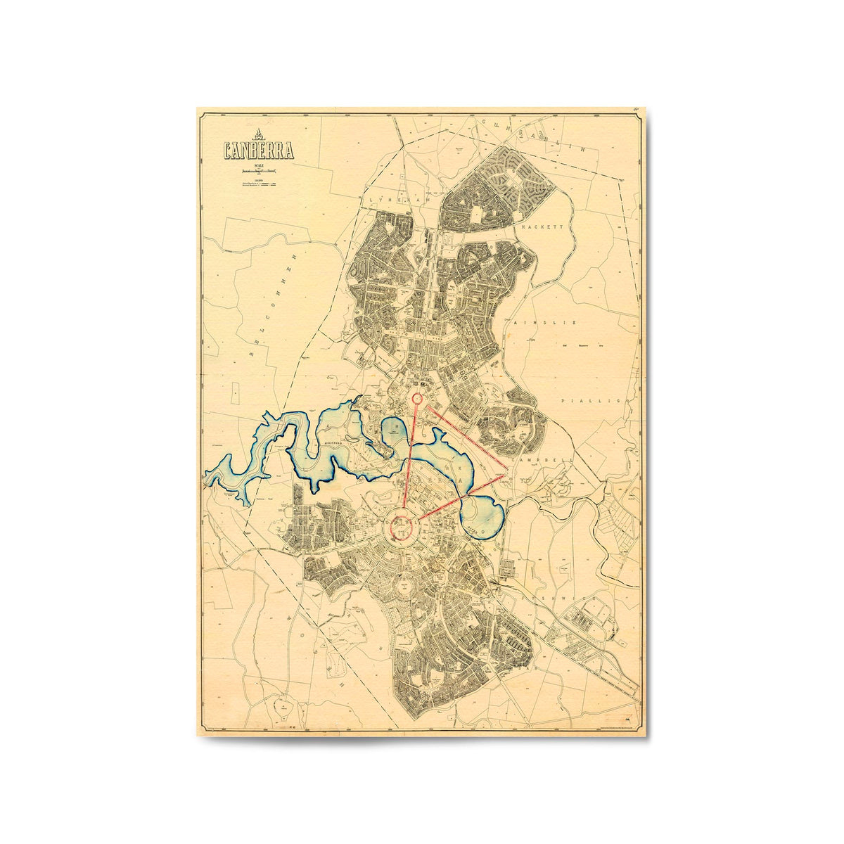 1960 Map of Canberra, Australian Capital Territory – Vintage Maps