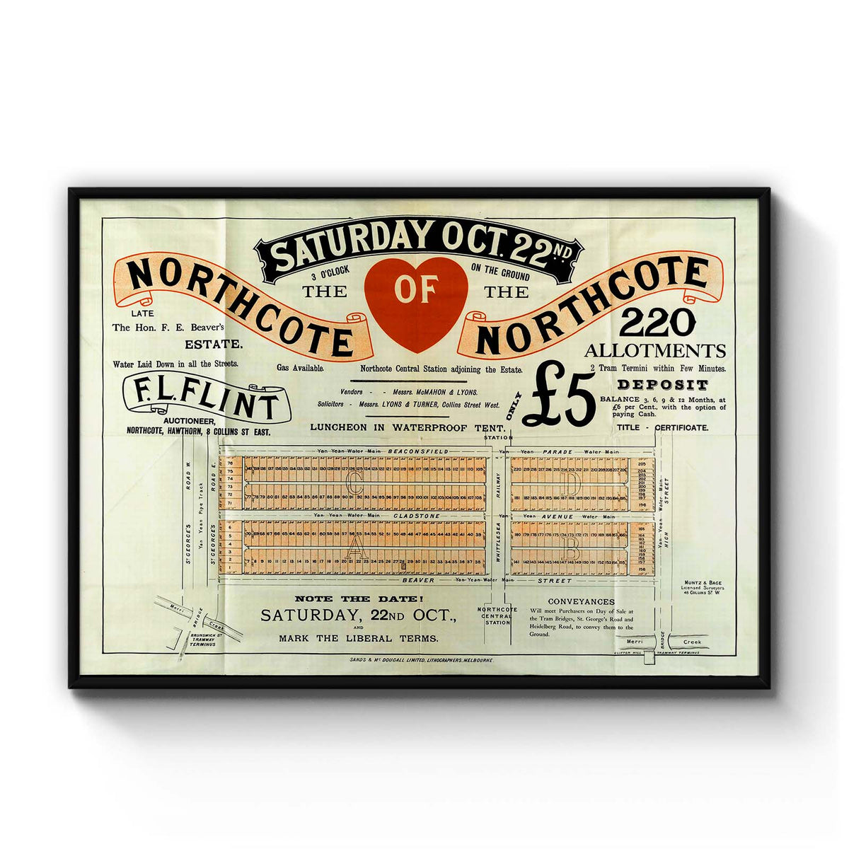 Northcote, Victoria Australia Vintage Map #28 (1887) – Vintage Maps