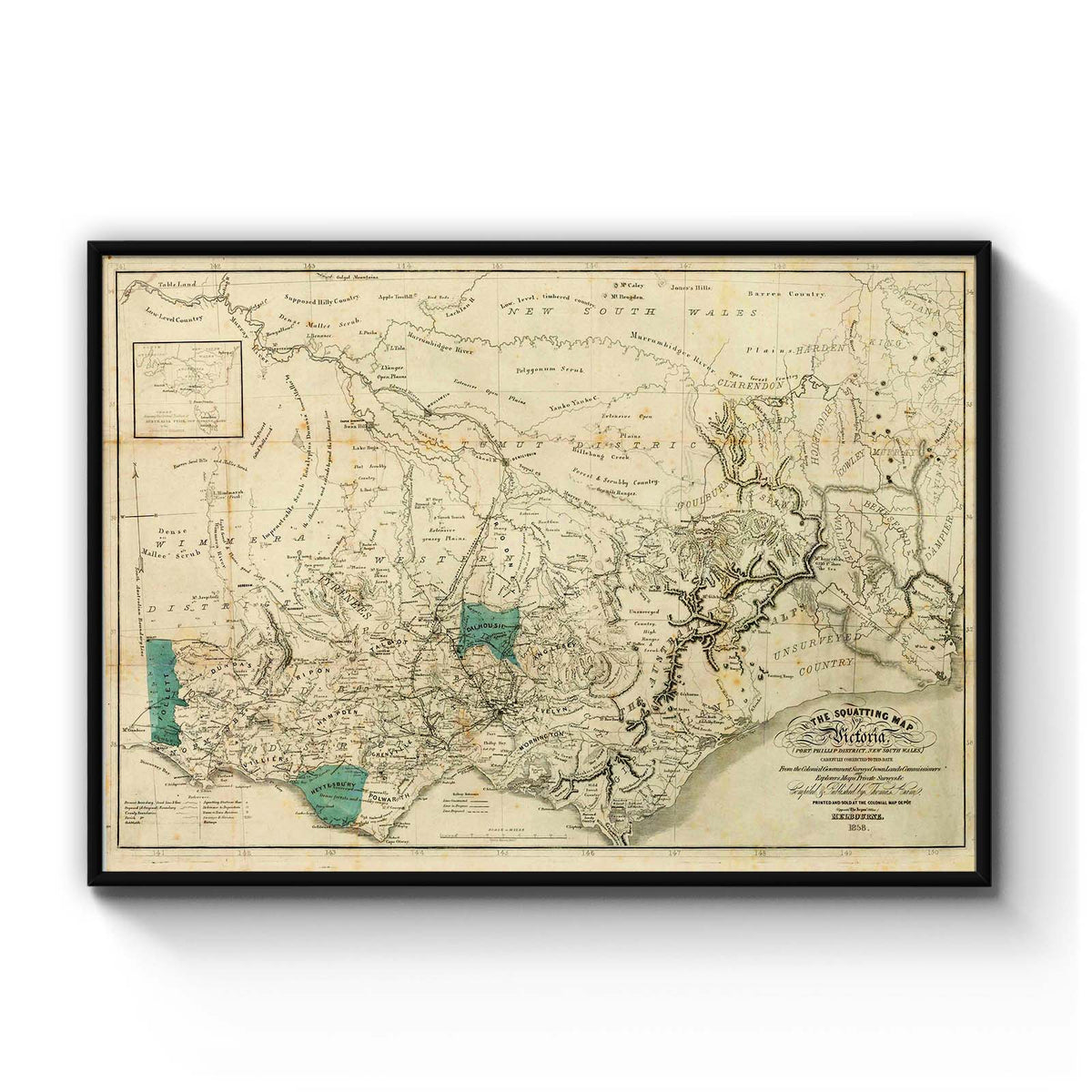 Map of Victoria, Australia #83 (1858) – Vintage Maps