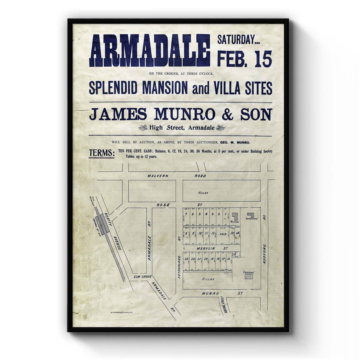Armadale, Victoria Australia Vintage Map #2 (188-?) – Vintage Maps