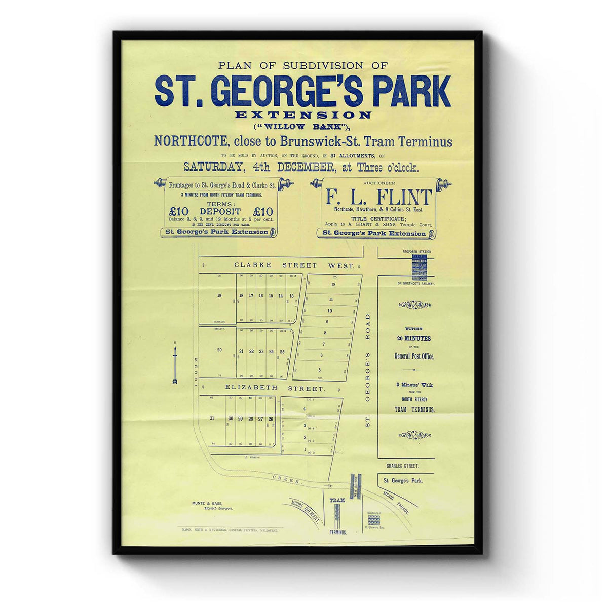 Northcote, Victoria Australia Vintage Map #32 (1886) – Vintage Maps