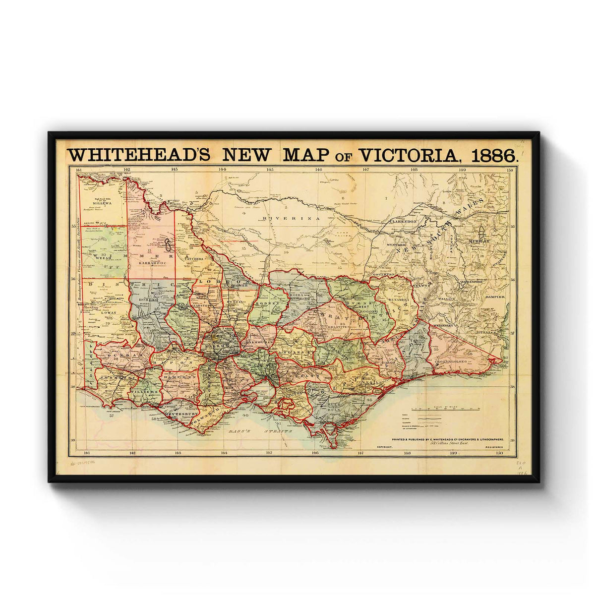 Map of Victoria, Australia #48 (1886) – Vintage Maps