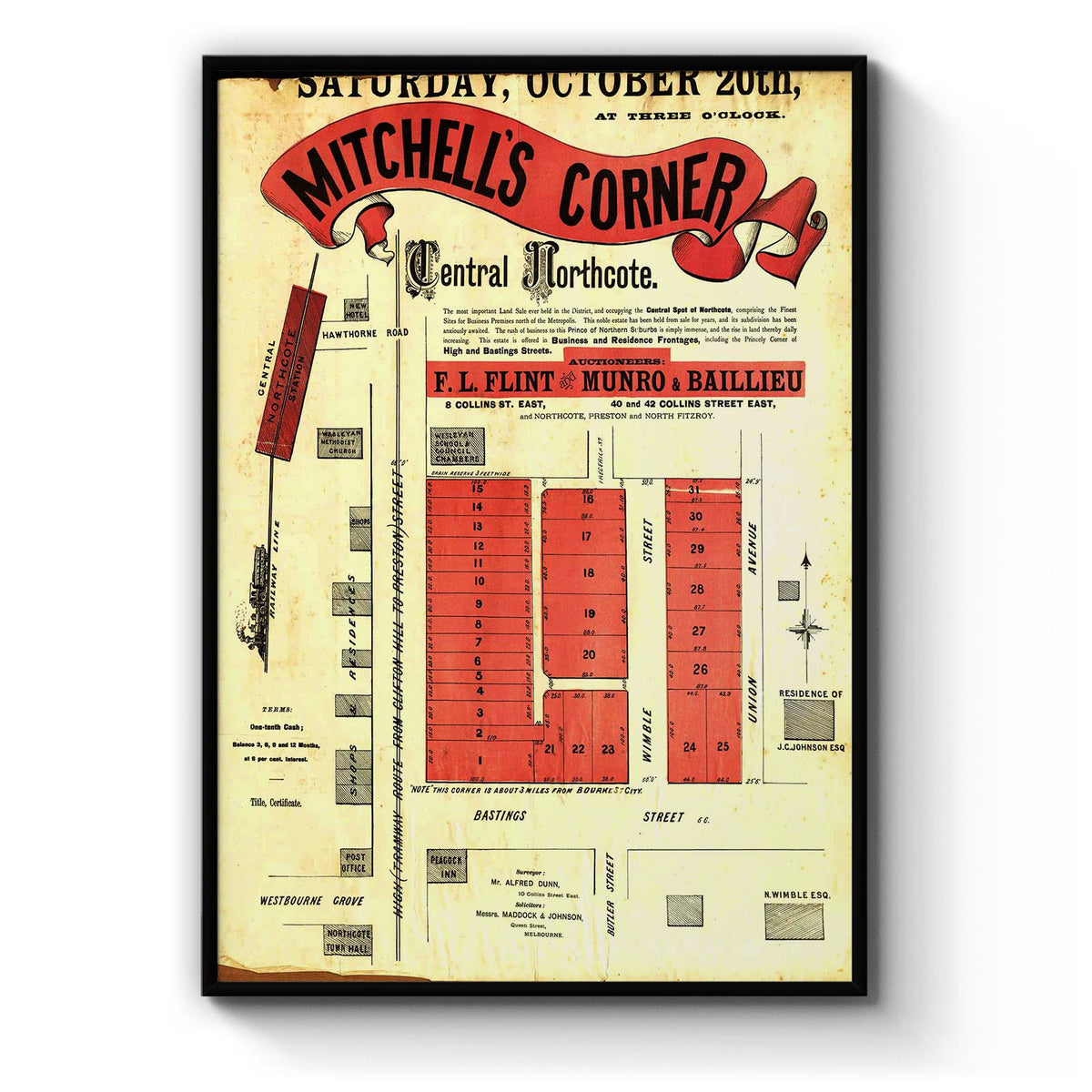 Northcote, Victoria Australia Vintage Map #18 (1888?) – Vintage Maps