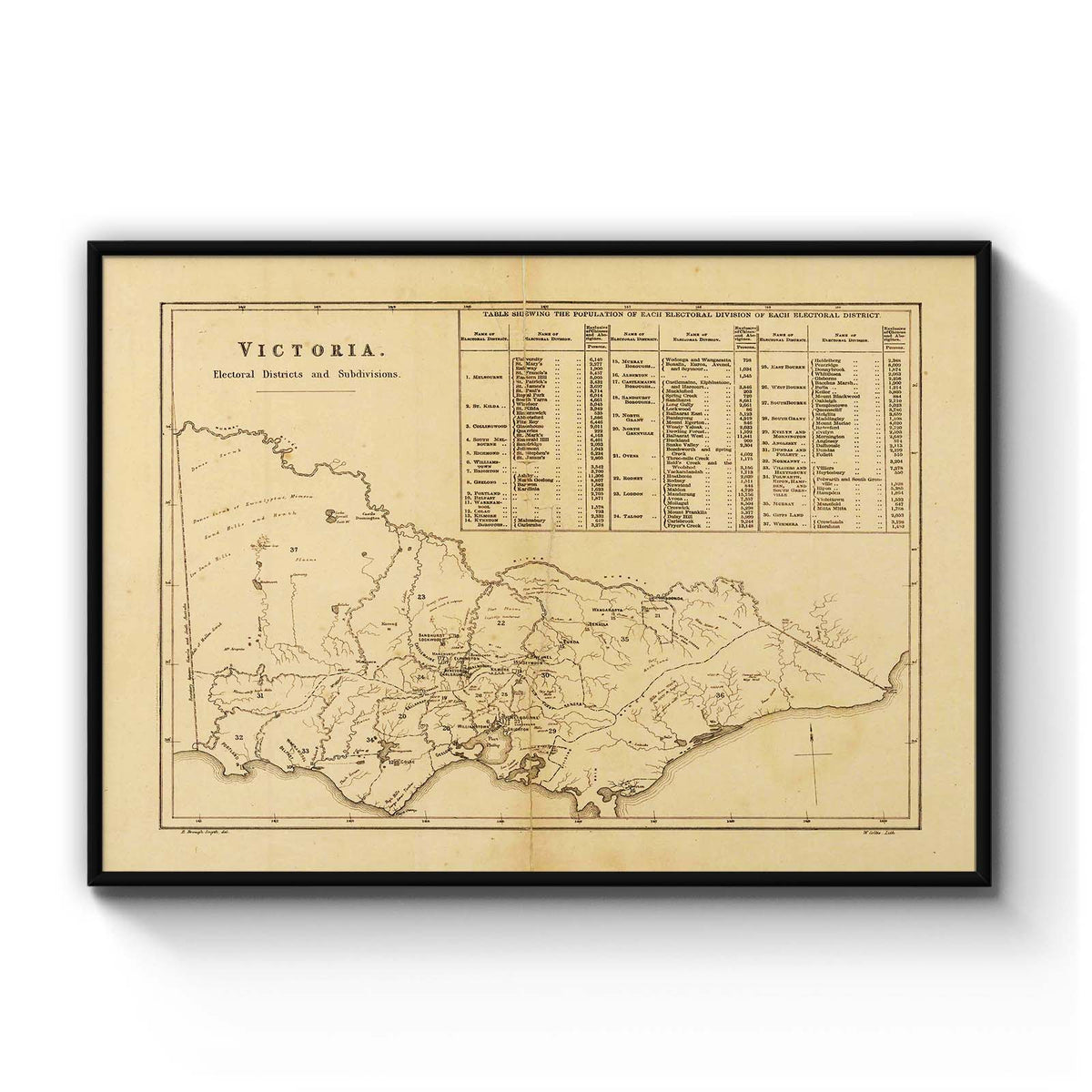 Map of Victoria, Australia #87 (1856?) – Vintage Maps