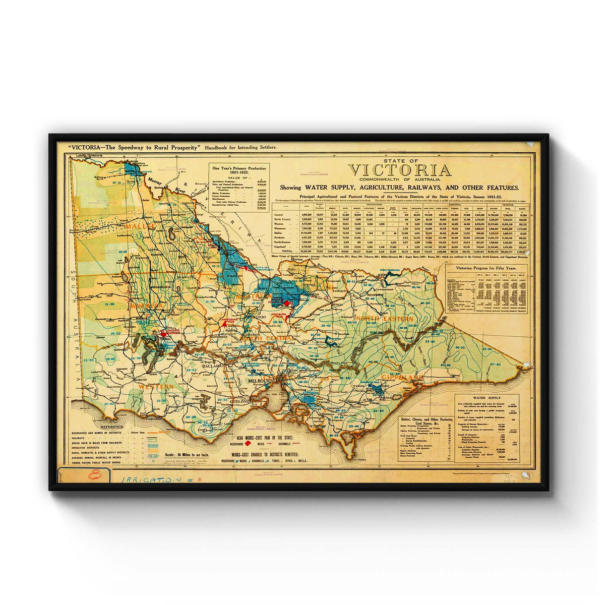 Map of Victoria, Australia #11 (1922) – Vintage Maps