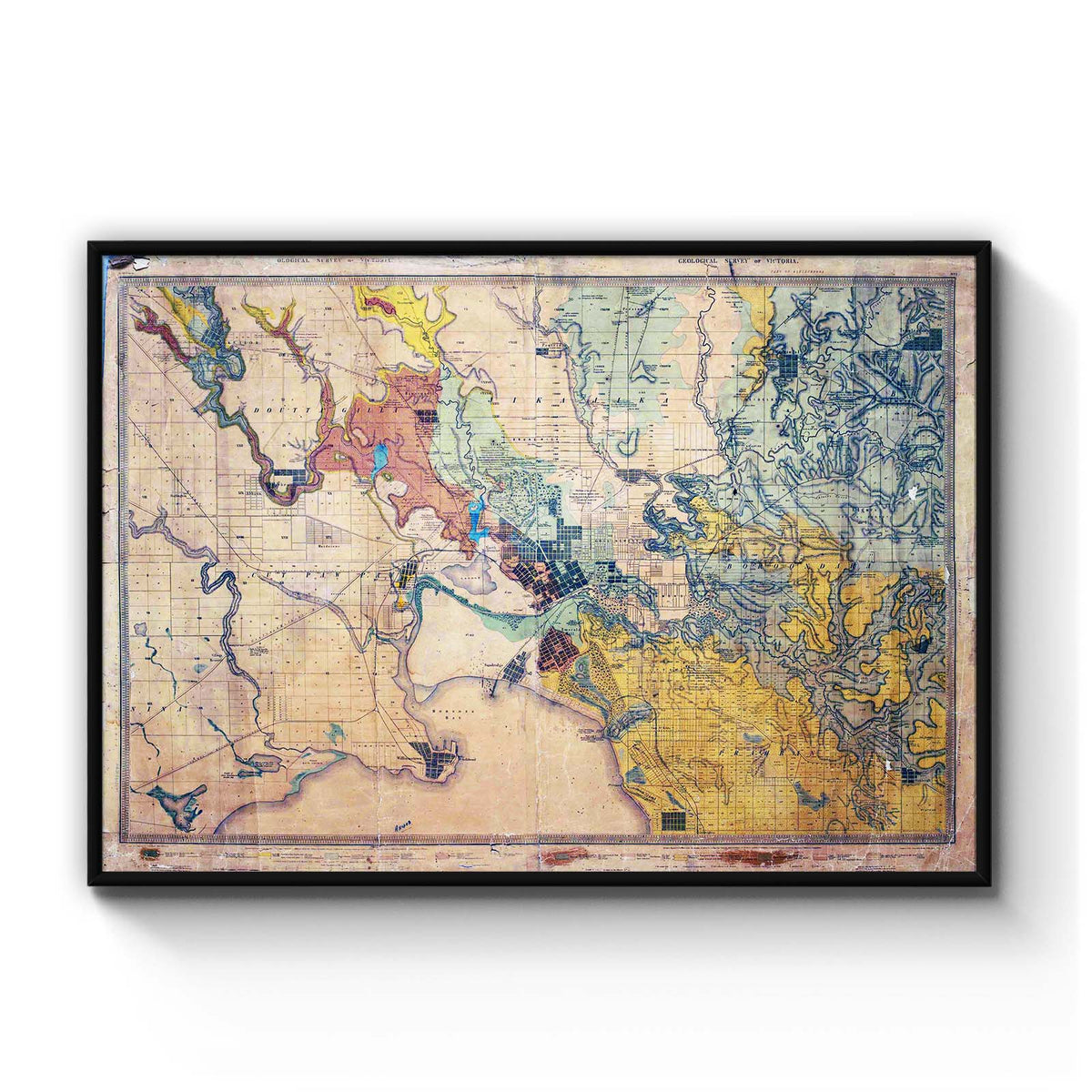 Geological Survey of Melbourne, Victoria (1860?) – Vintage Maps