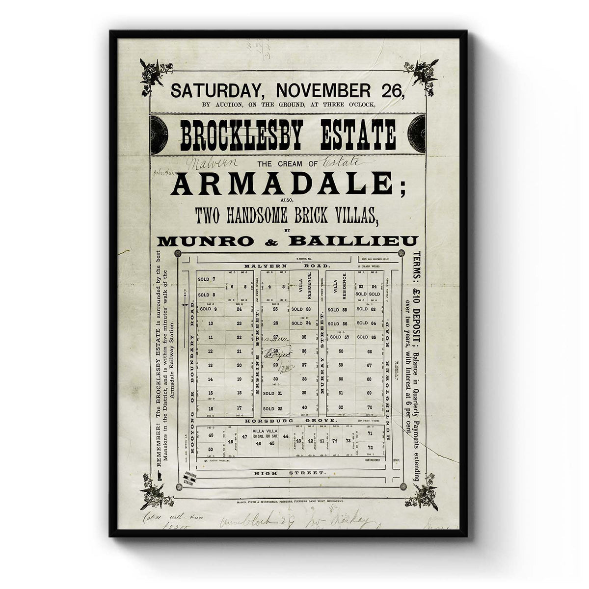 Armadale, Victoria Australia Vintage Map #5 (1887) – Vintage Maps