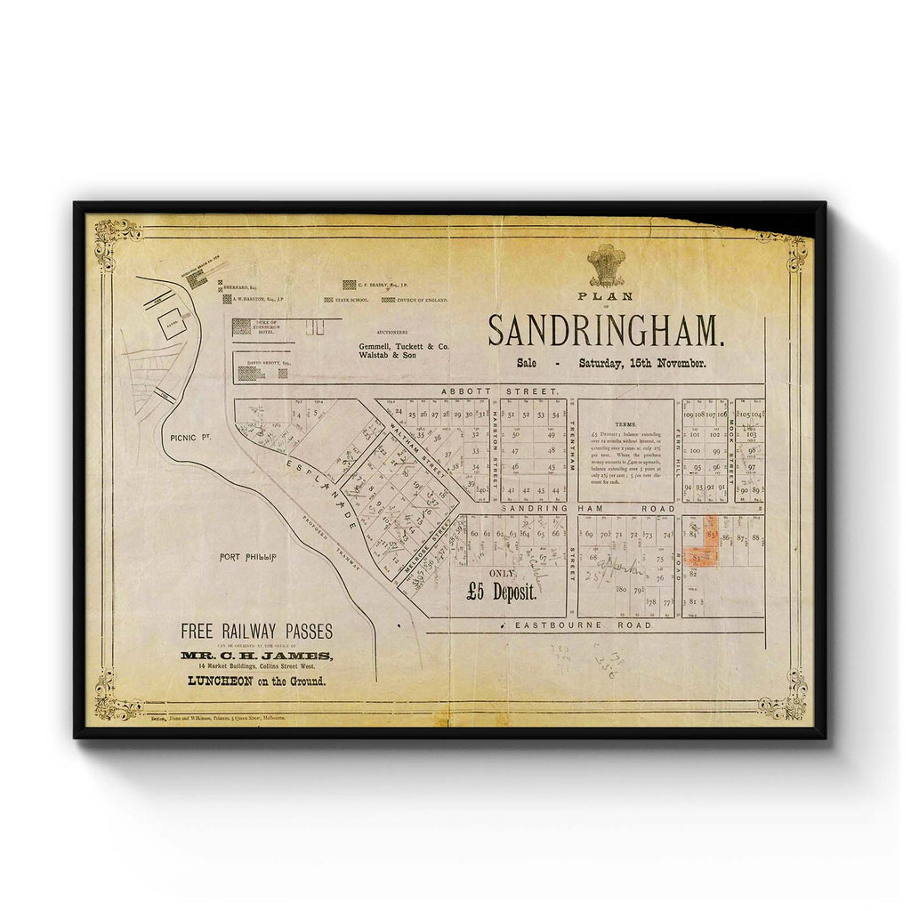 Sandringham, Victoria Vintage Maps