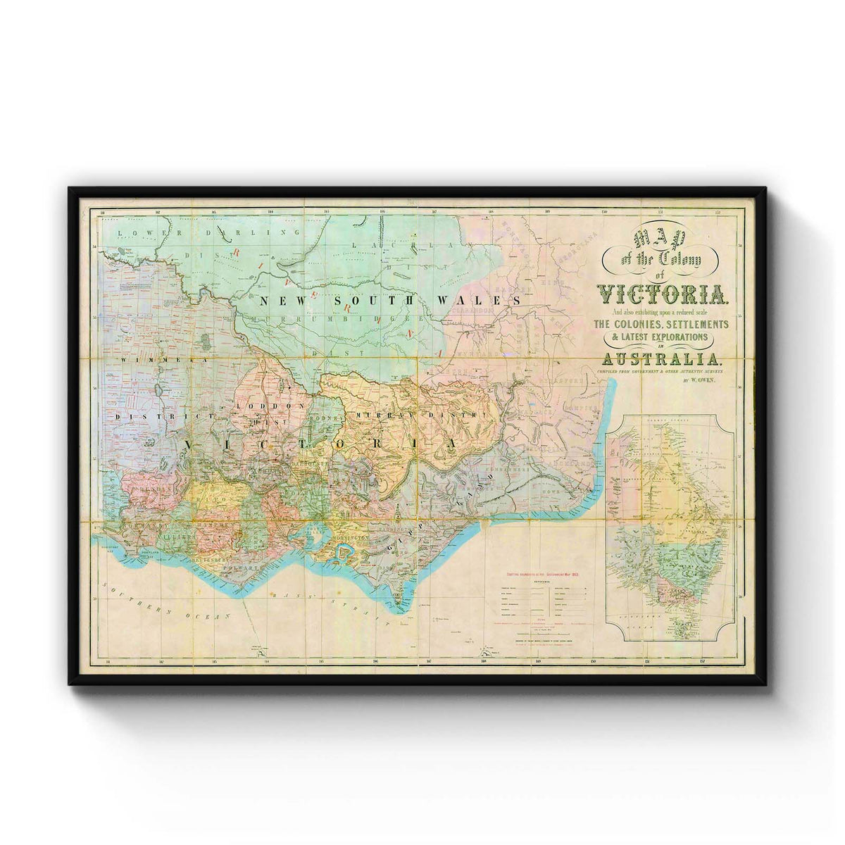 Map of Victoria, Australia #75 (1863) – Vintage Maps