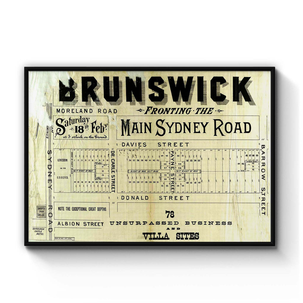 Brunswick, Victoria Vintage Maps