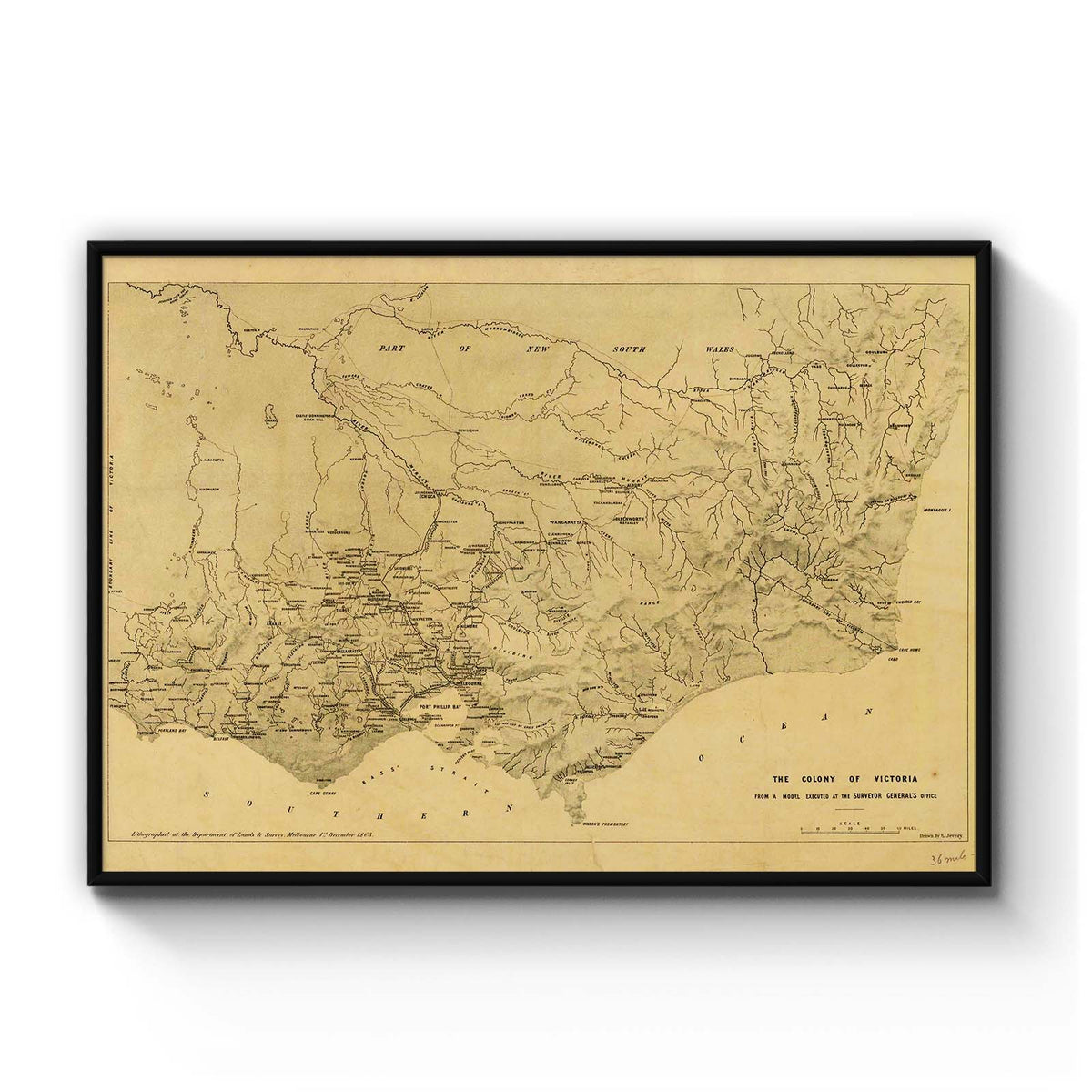 Map of Victoria, Australia #76 (1863) – Vintage Maps