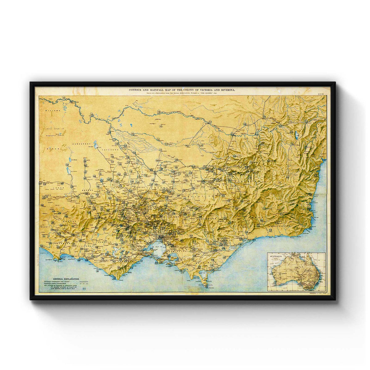 Map of Victoria, Australia #32 (1896) – Vintage Maps