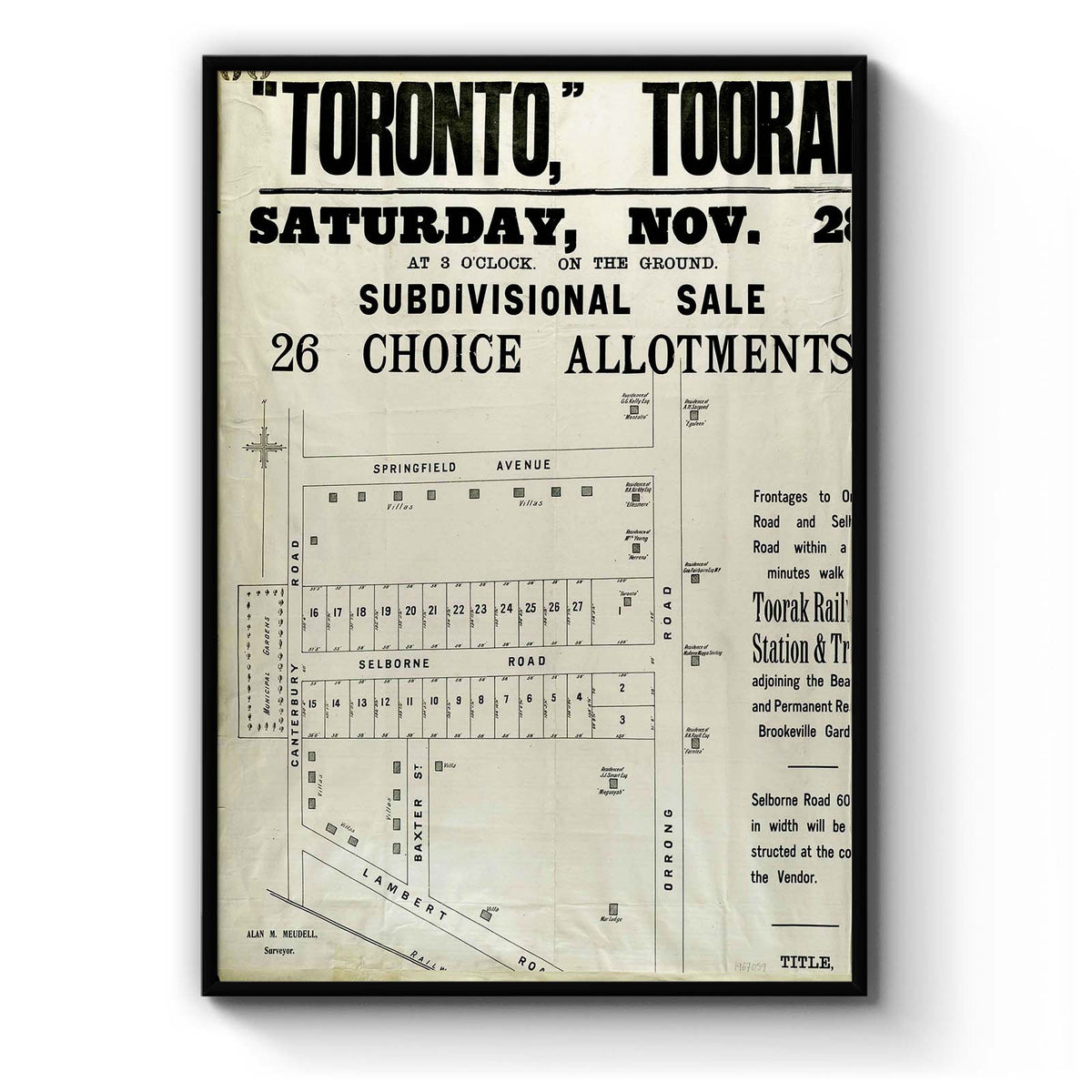 Toorak, Victoria Australia Vintage Map #2 (18--?) – Vintage Maps