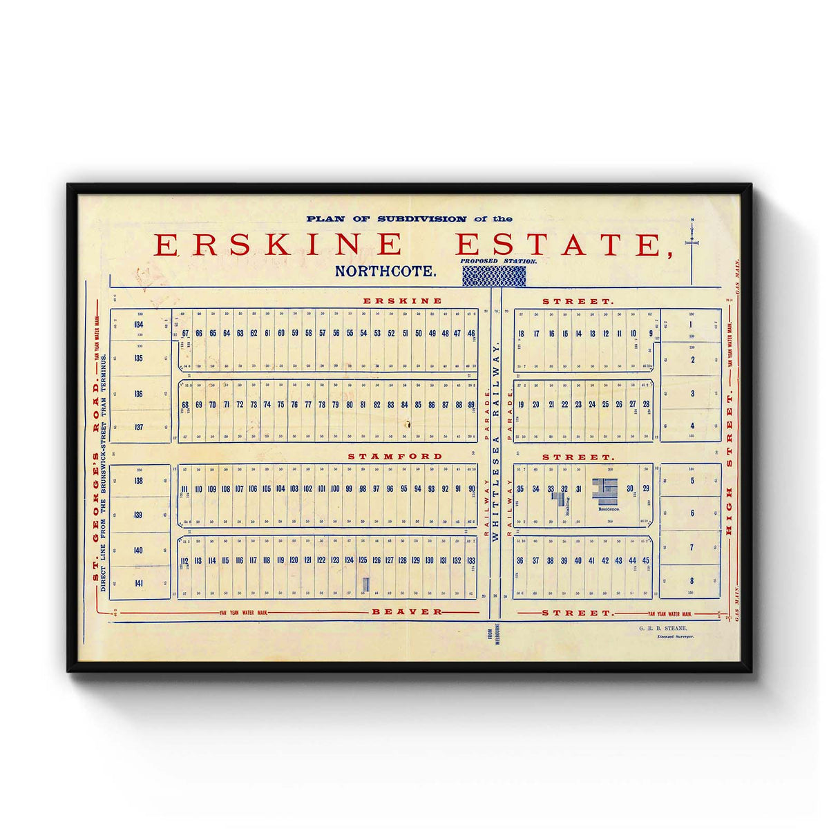 Northcote, Victoria Australia Vintage Map #29 (1886) – Vintage Maps