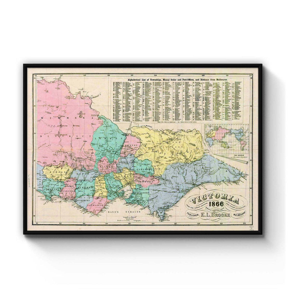 Map of Victoria, Australia #67 (1866) – Vintage Maps