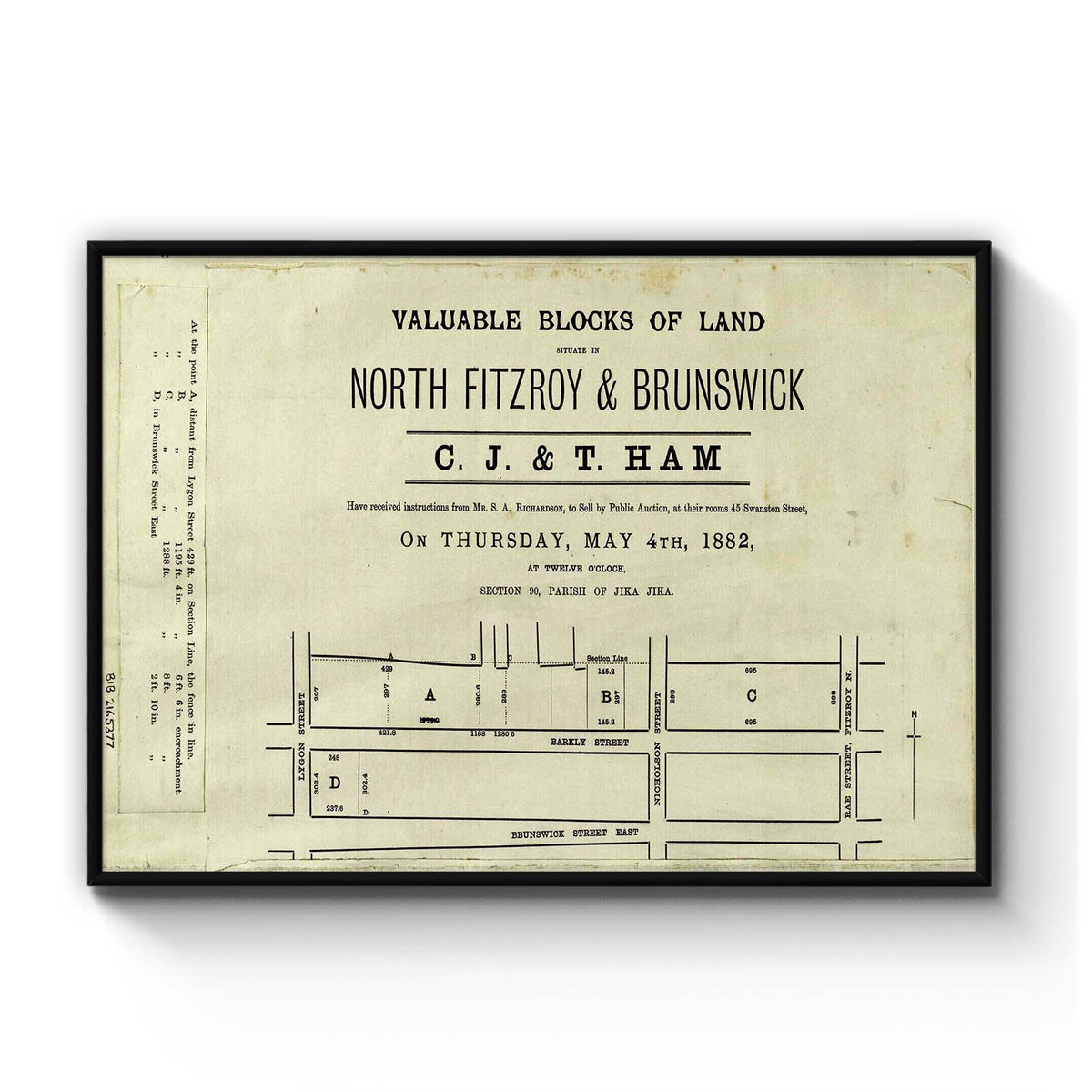 Brunswick, Victoria Australia Vintage Map #43 (1882) – Vintage Maps