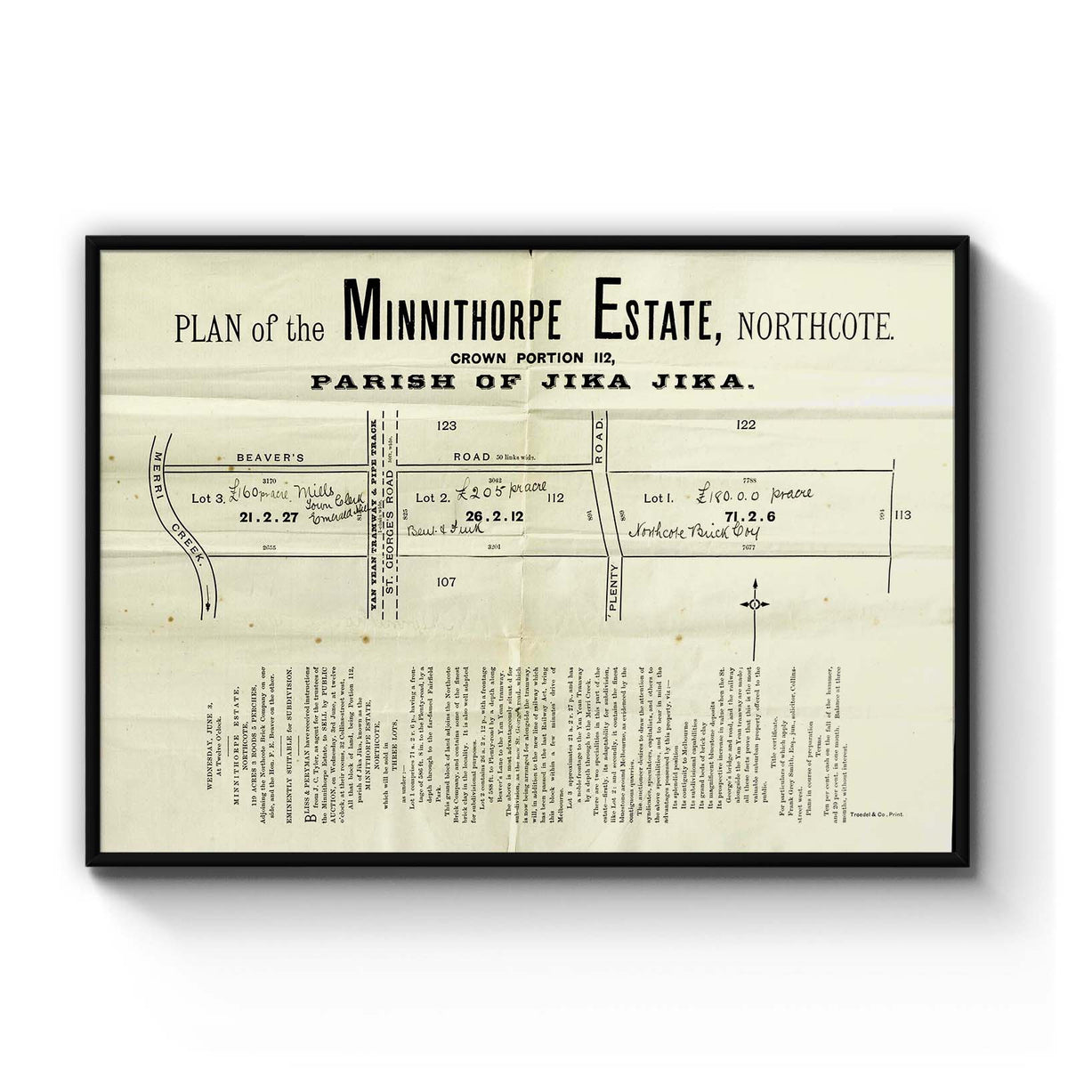 Northcote, Victoria Australia Vintage Map #35 (1885) – Vintage Maps
