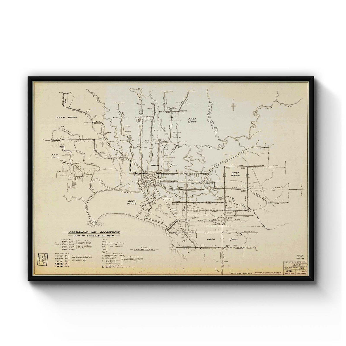 Map of Melbourne Tramways (1956) – Vintage Maps