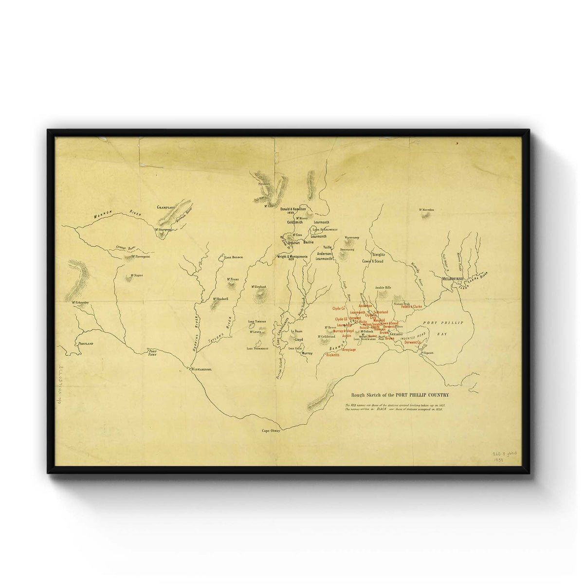 Map of Victoria, Australia #96 (1838) – Vintage Maps