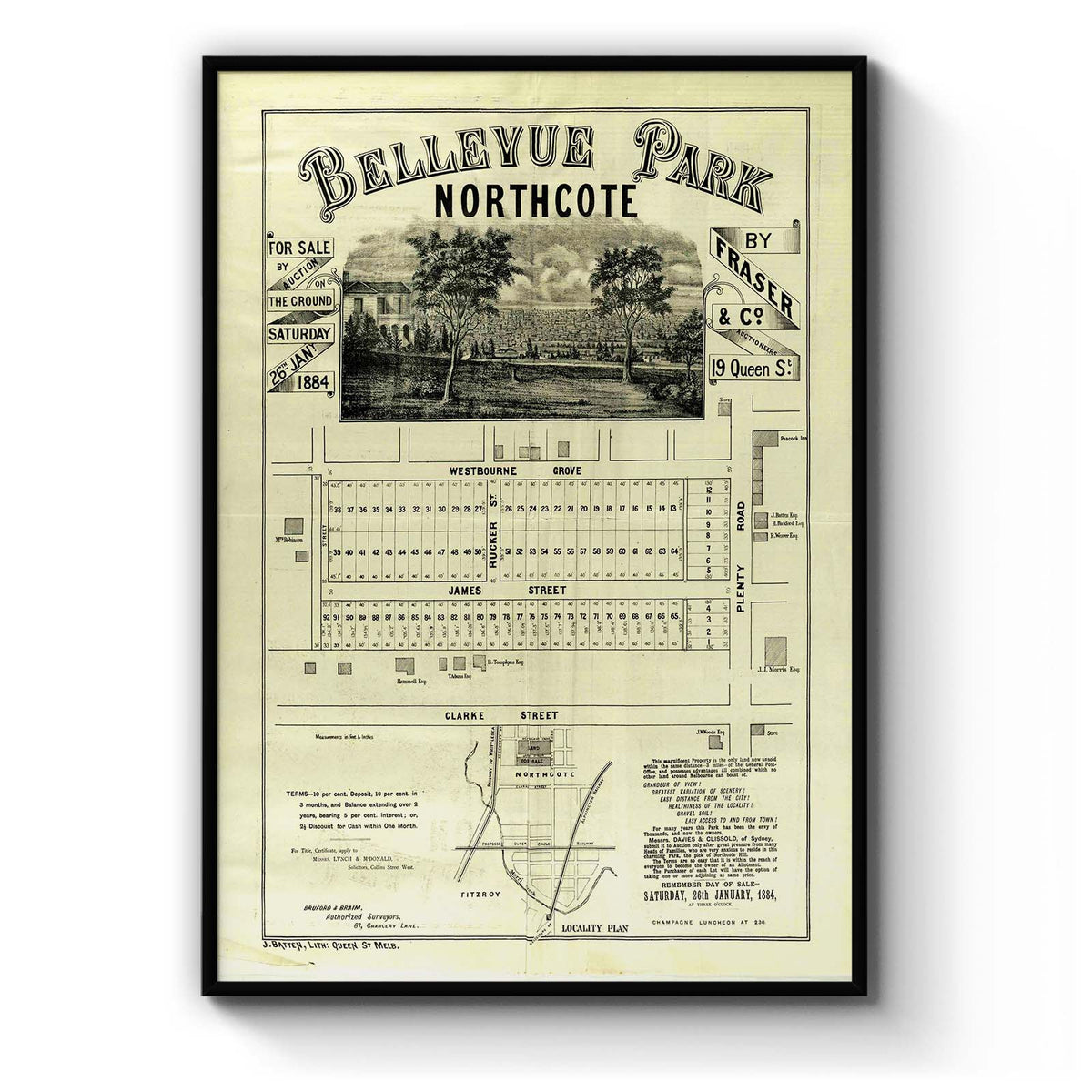 Northcote, Victoria Australia Vintage Map #36 (1884) – Vintage Maps