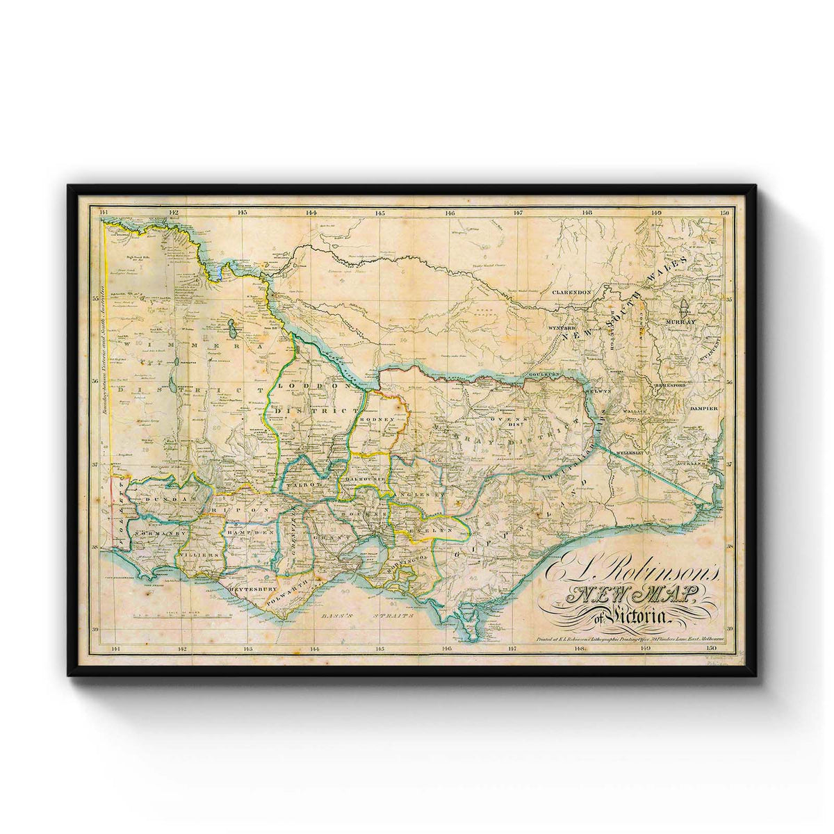 Map of Victoria, Australia #78 (1863) – Vintage Maps