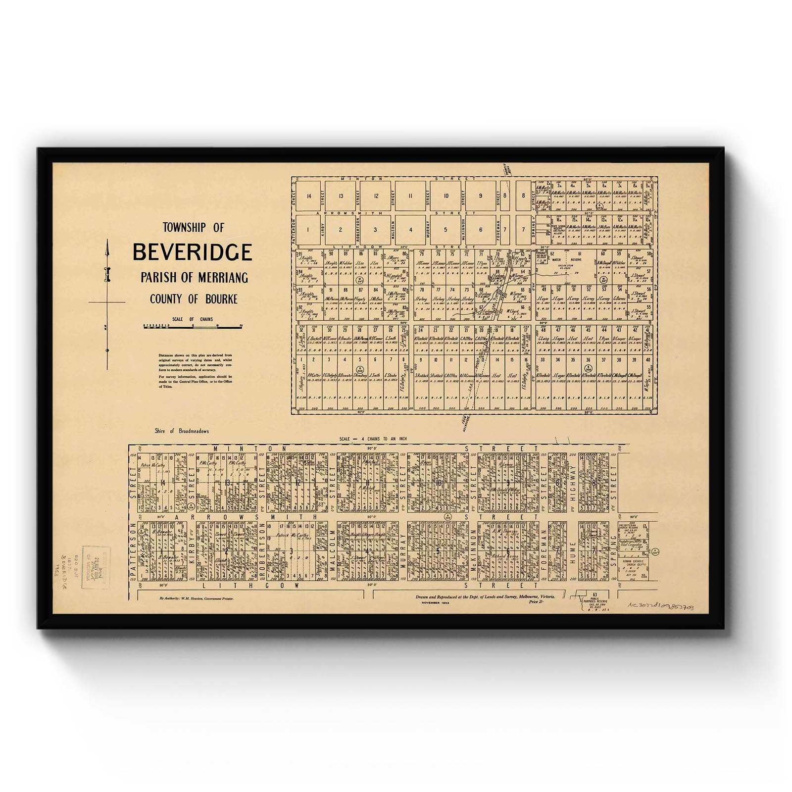 Beveridge, Victoria Australia Vintage Map #1 (1953) – Vintage Maps