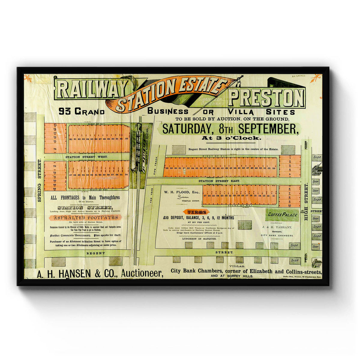 Preston, Victoria Australia Vintage Map #41 (188-?) – Vintage Maps